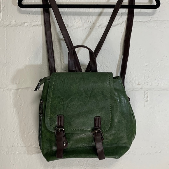 Target | Bags | Green Faux Leather Small Back Pack | Poshmark